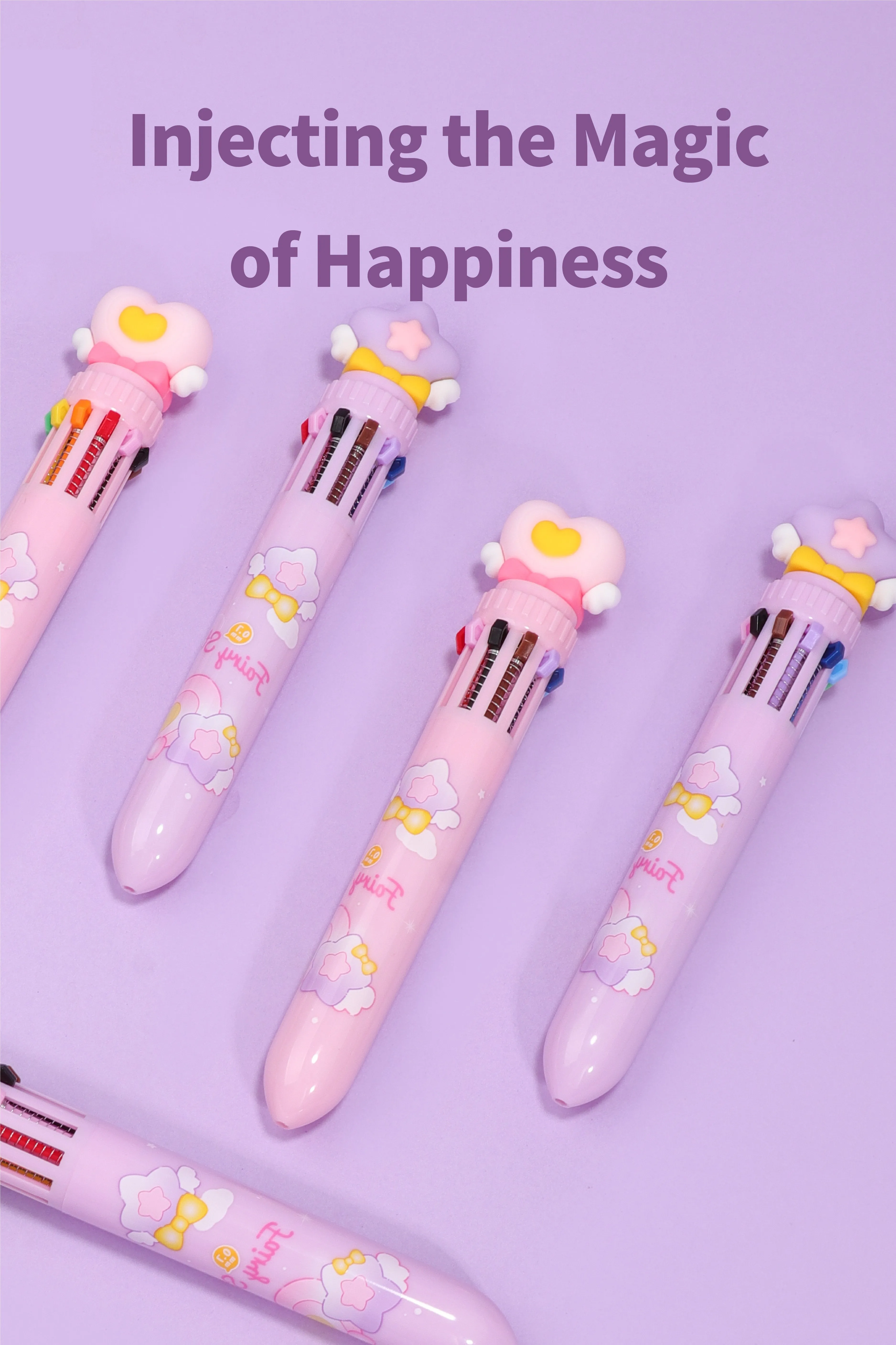 Kawaii Cute Magic Stick Ballpoint Pens - 10 Multicolored