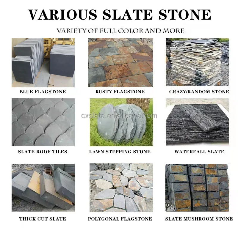 Direct Factory Sale Irregular Polygon Black Mesh Stone Paving Stone ...