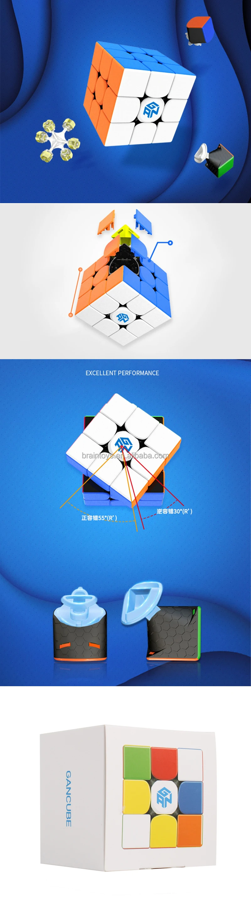 Gan 356 R S Speed Cube Gans 356r 3x3 Stickerless Gan356 Rs 3x3x3 ...