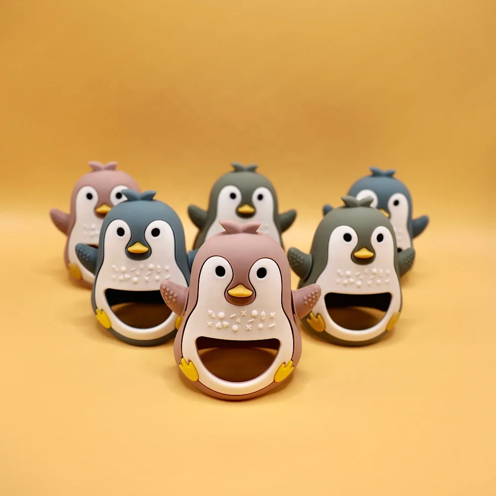 Teething Toys For Babies 06 Months For Babies Silicone Penguin Teether ...
