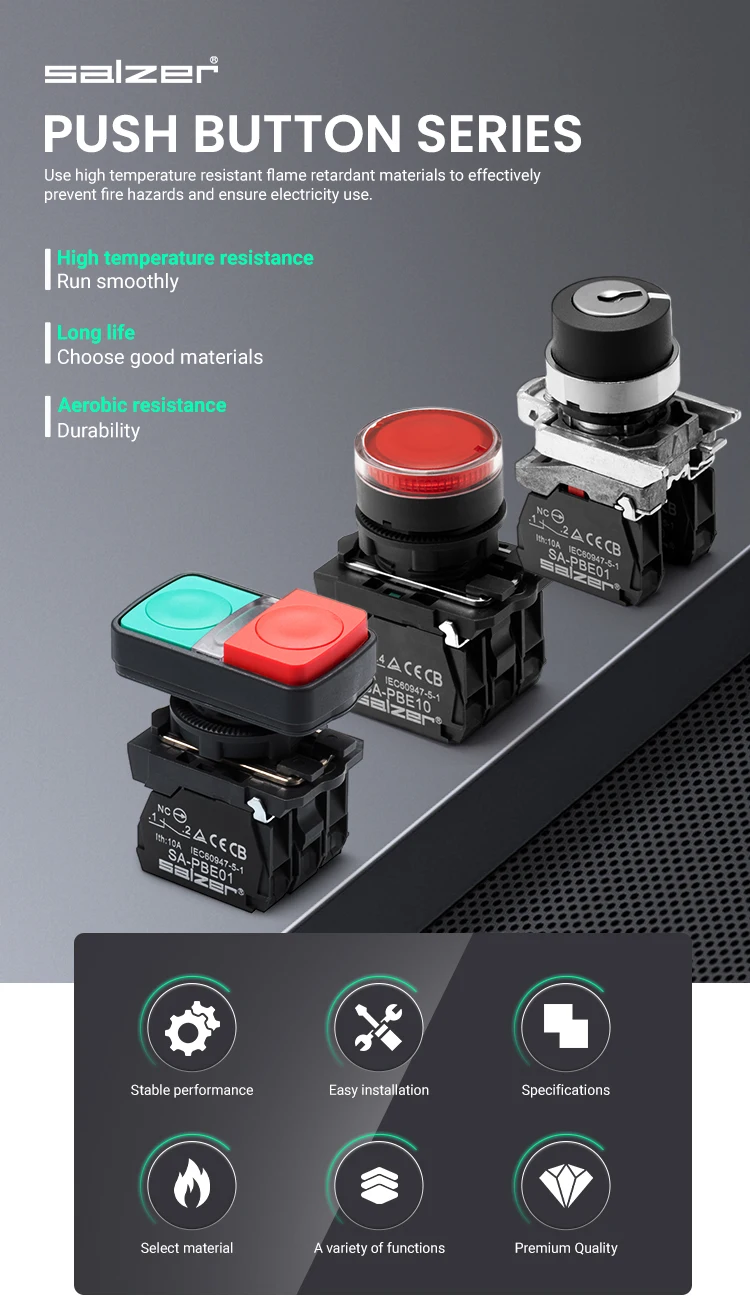 SALZER SA16 Auto Manual Changeover Switch - 16 Amp A-O-M