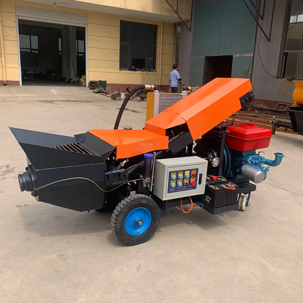 15KW Inclined Secondary Structure Pump diesel Concrete Delivery Pump ...