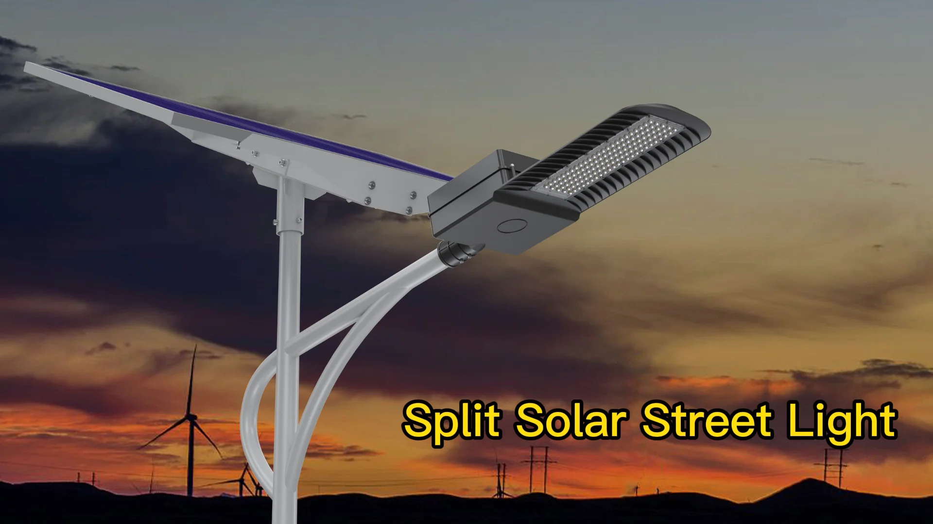 Shining Star Separate Solar Panel Solar Street Light Pure White 3000 ...