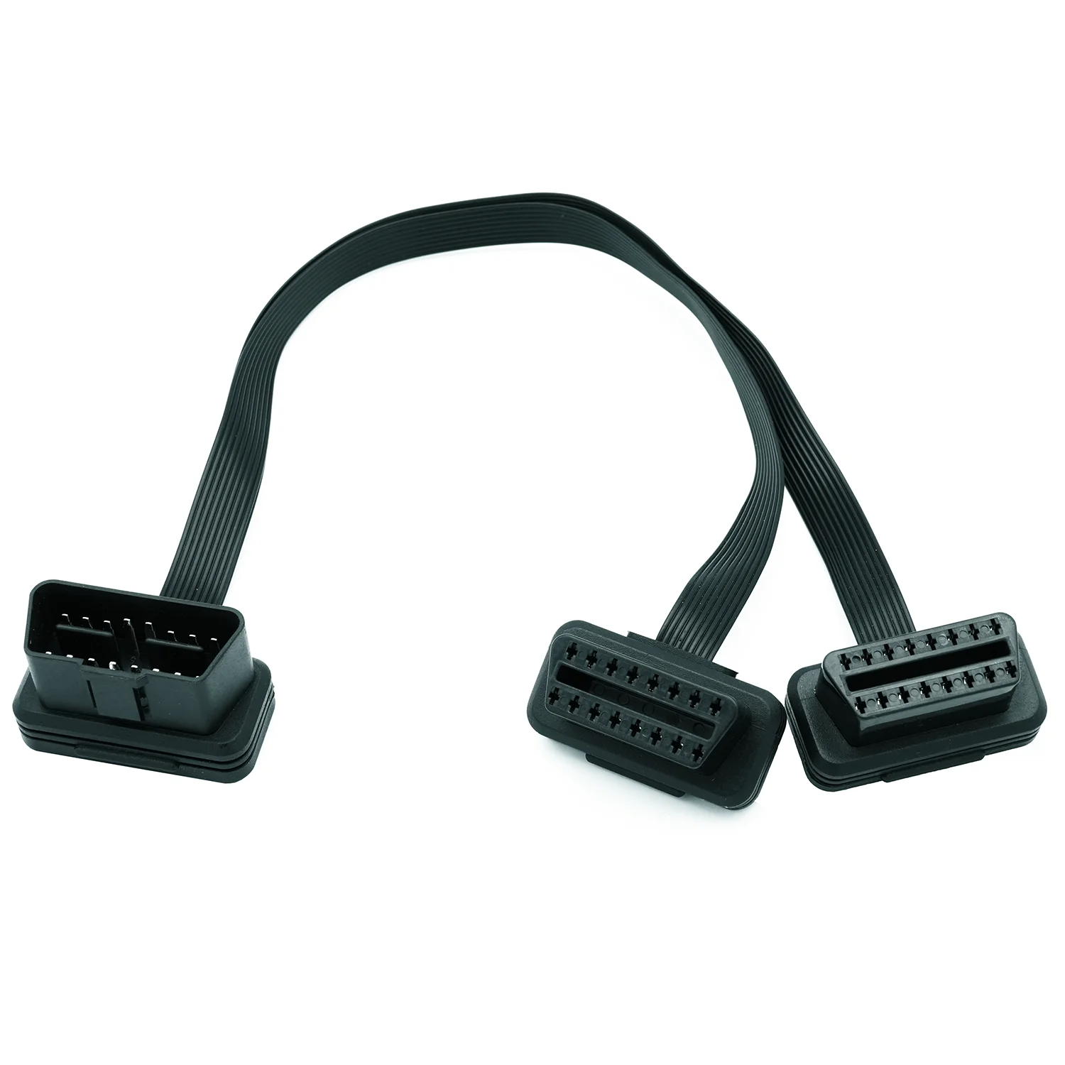 OBD2 Dual Female Y Splitter Elbow 16Pin OBD 2 Extender OBD2 Cable 16 ...