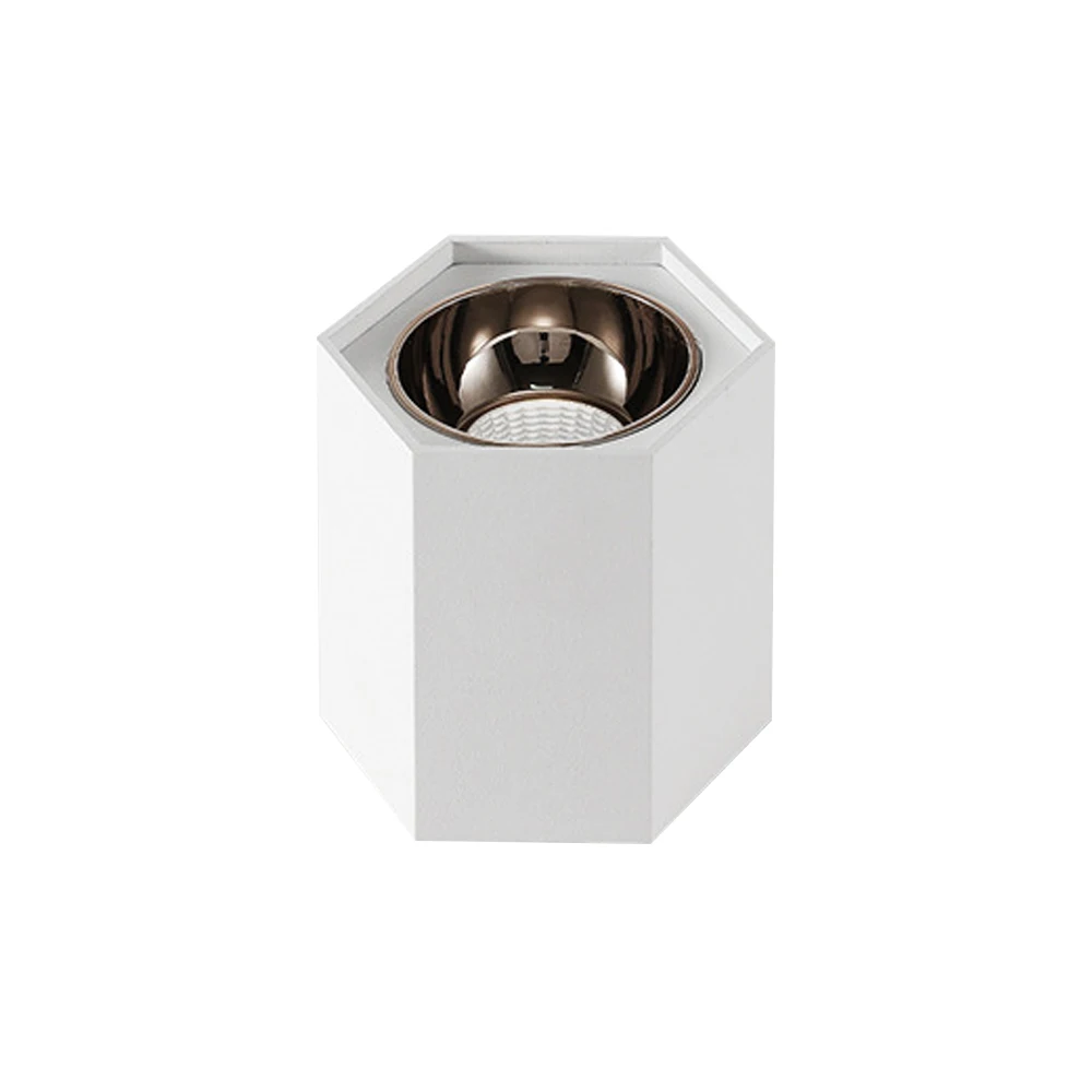 Hexagonal Surface Mounted COB Spotlight - 7W to 18W LED