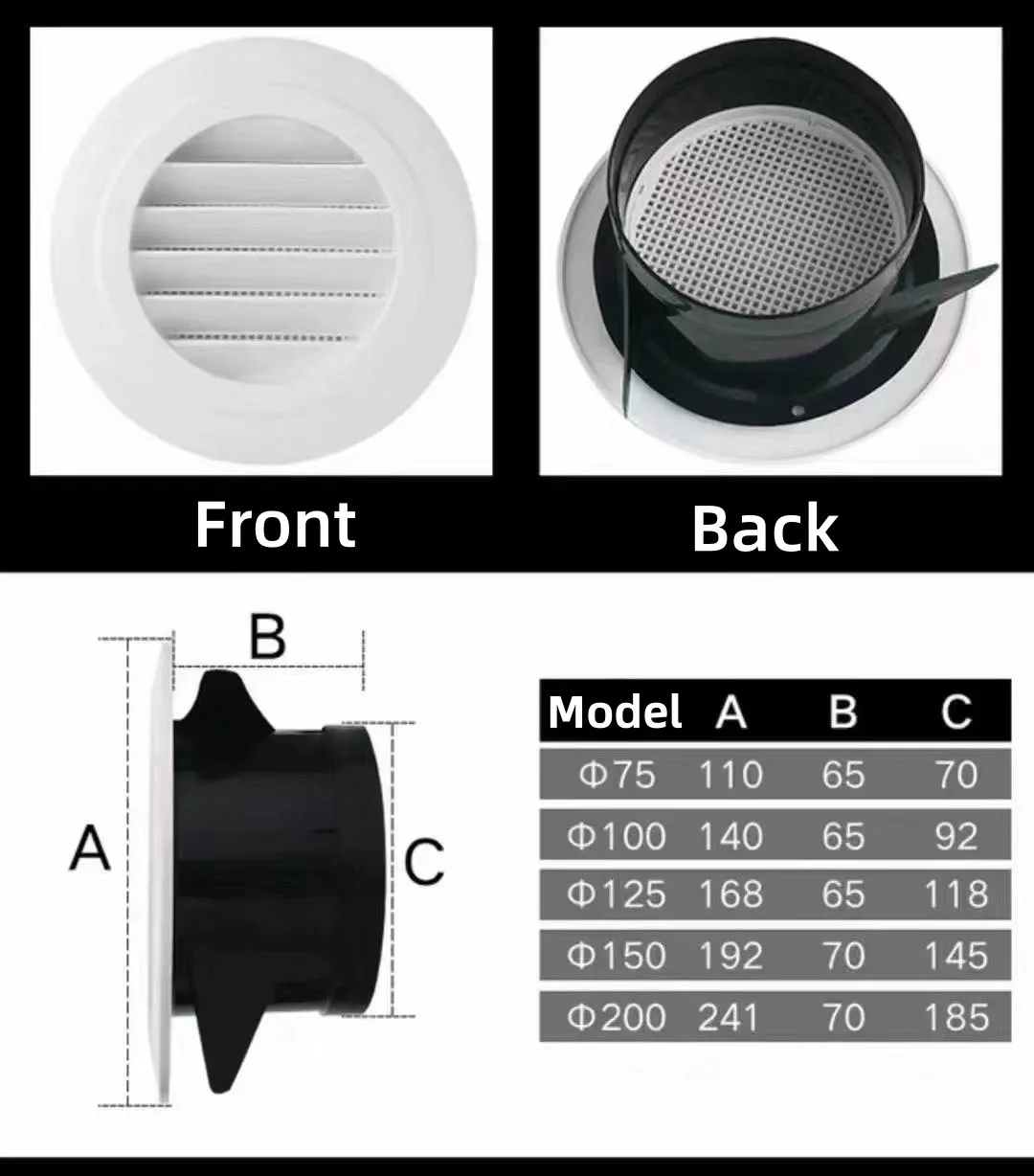 HVAC Air Heat Wall Ceiling Register Vents 4 5 6 8 Inch Ceiling Round ...