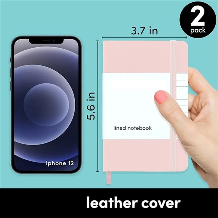 Customized Logo A6 A7 A5 Pu Leather Soft Cover Journals Lay Flat Lined ...