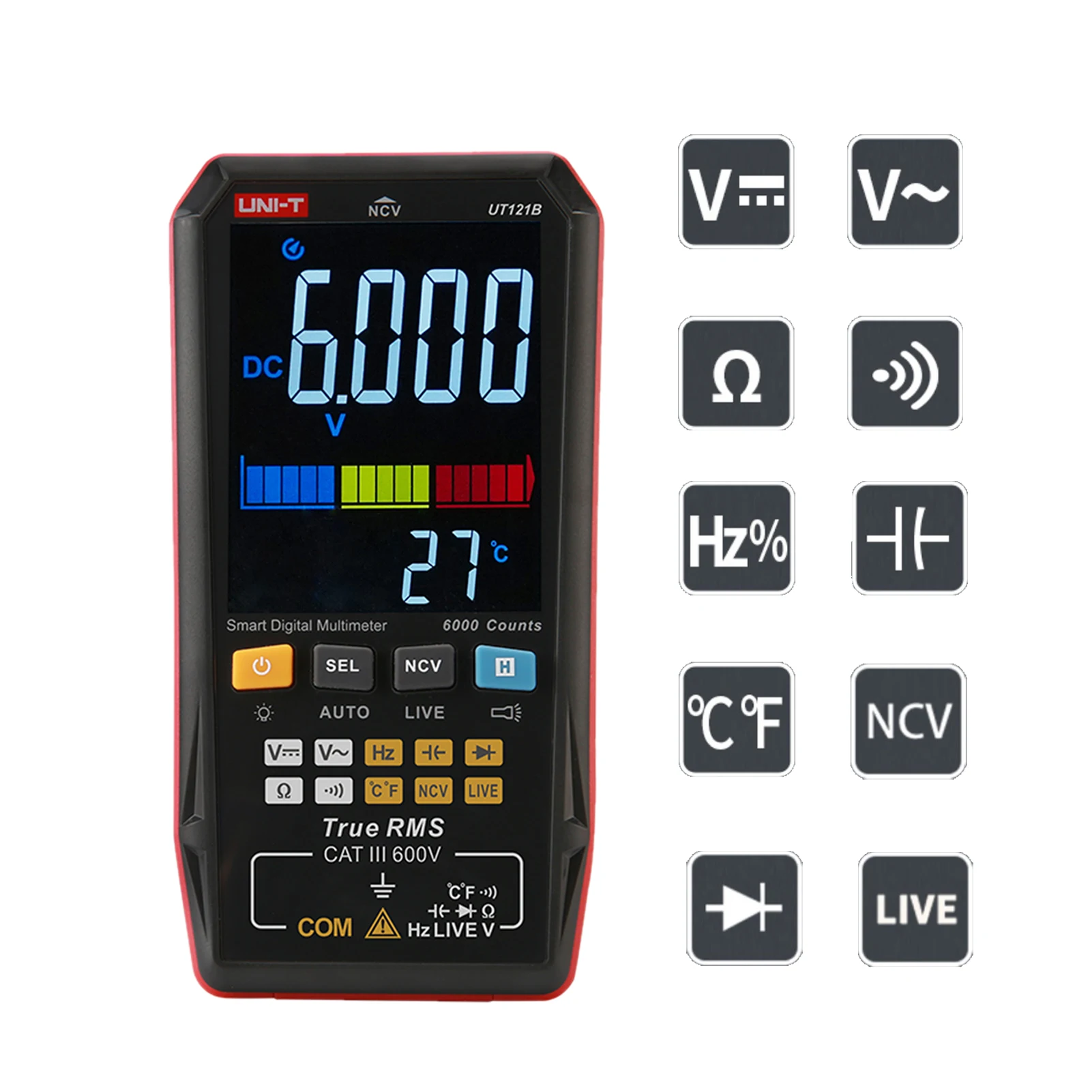 UNI-T UT121B Smart Digital Multimeter - Portable & Versatile