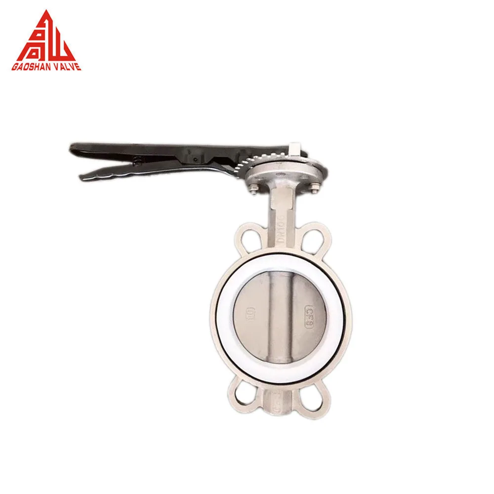 D71f Butterfly Valve Manual Stainless Steel Cf8 Cf8m Ptfe Seat Wafer Butterfly Valve - Buy ...