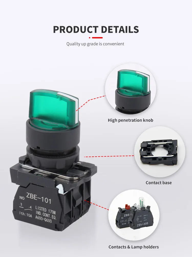 GABLI Push Button Switch - Momentary Illuminated Control
