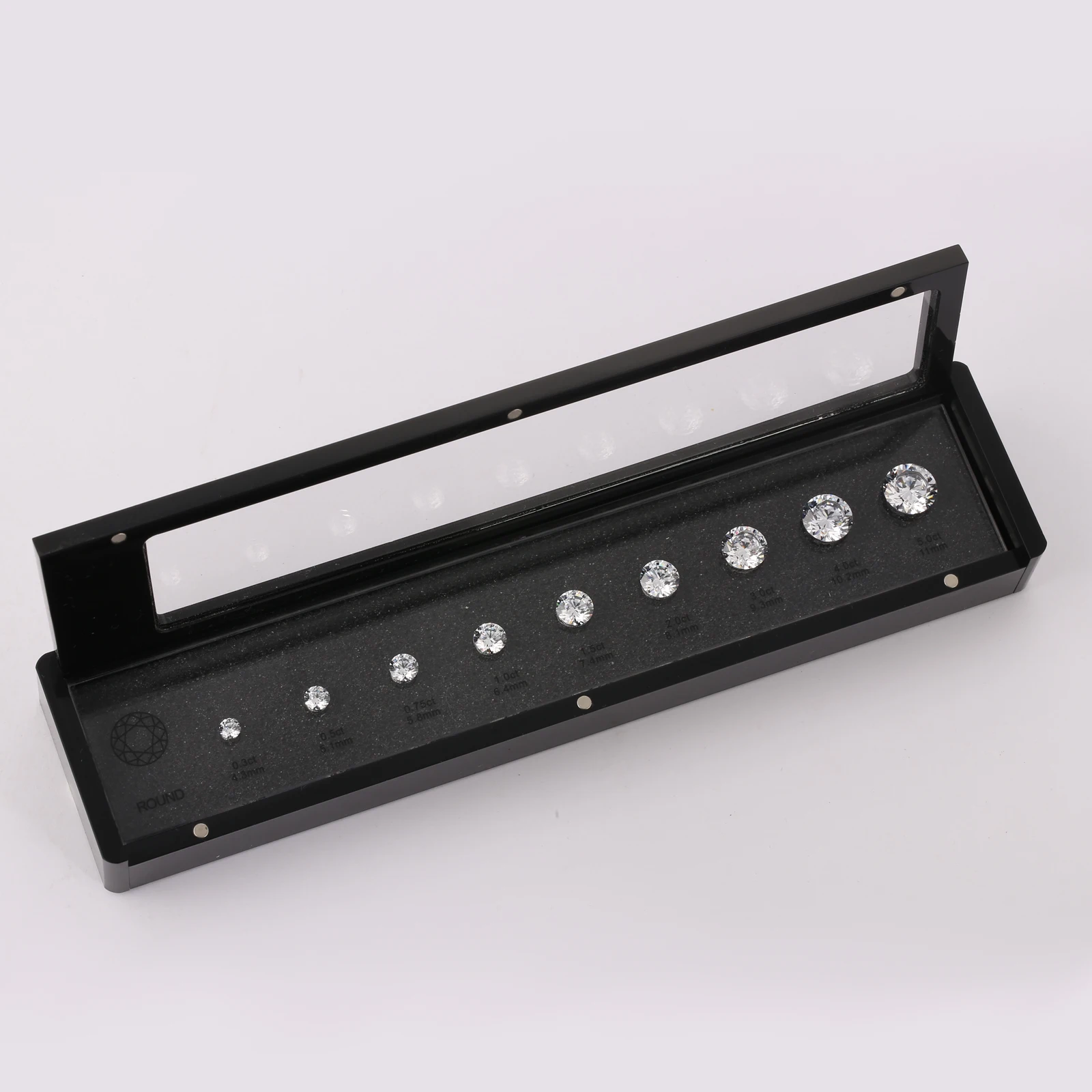 Custom Comparison Gemstone Charts - 5A CZ White Cubic Zirconia