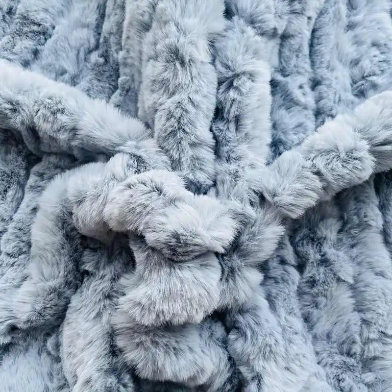 Long Pile Custom Grey Fake Fur Coat Fur Jacket Faux Fur Curly Plush ...