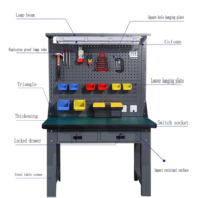 Stainless Steel Workshop Table - Durable & Multi-functional