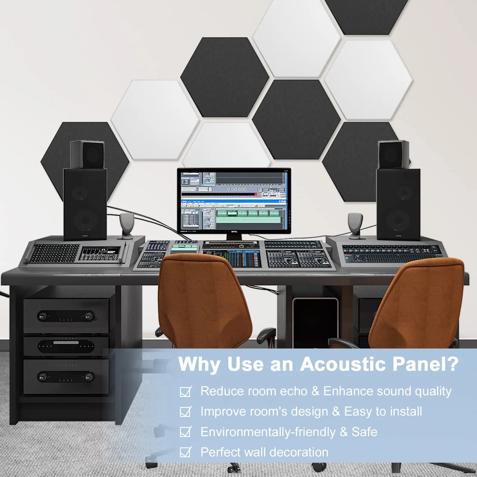 Music Recording Studio Mdf Wooden Movable Modern Acoustic Panel - Buy ...