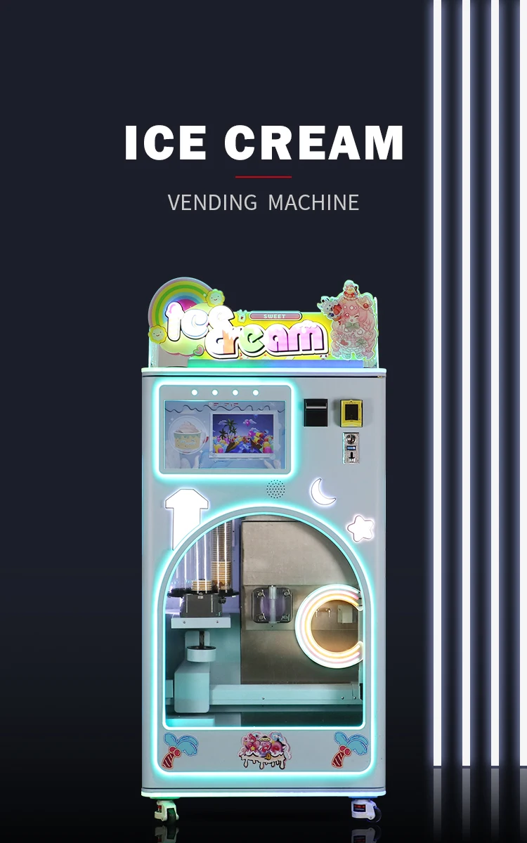 DKM Self Service Coin Operated Robot Soft Serve Machine