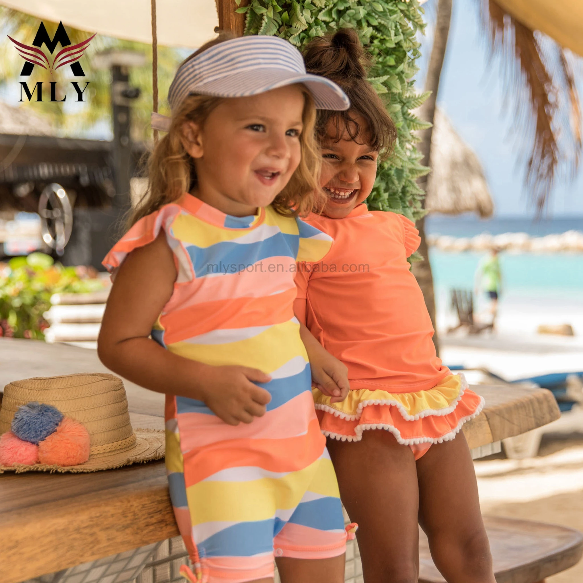 High Quality Ruffles Design Custom Swimwear Beachwear Kids Girls Kids ...