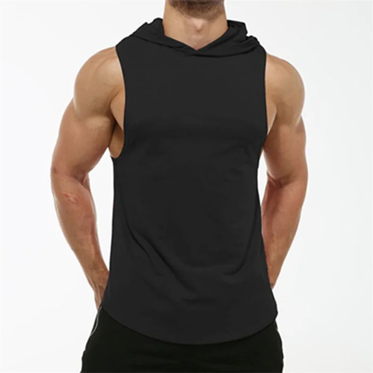 Men Workout Hooded Tank Tops Sports Bodybuilding Stringer Muscle Cut ...