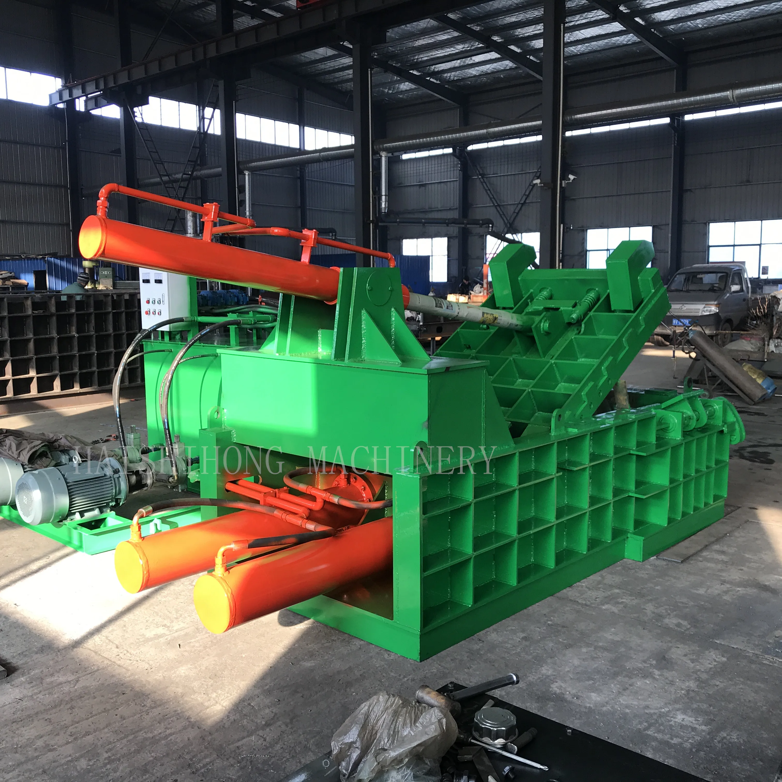 Horizontal Hydraulic Metal Baler Machine Scrap Iron Aluminum Steel ...