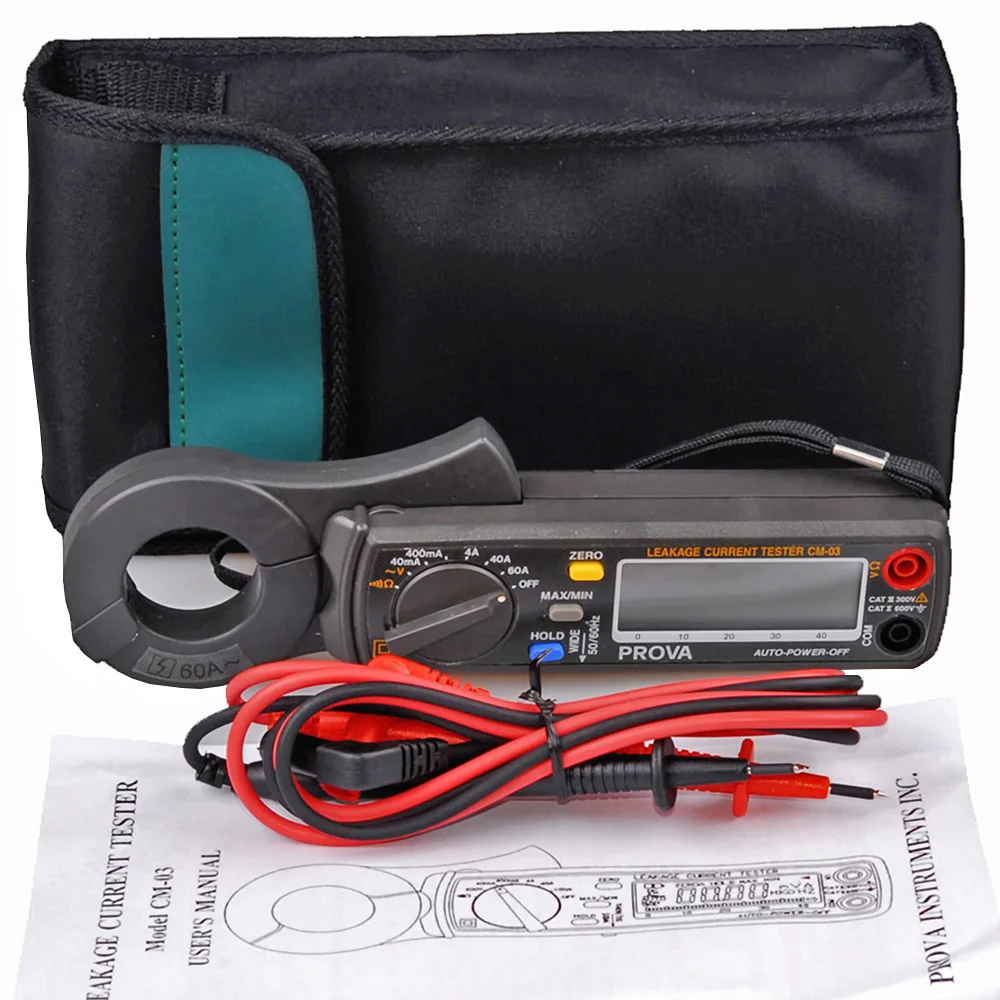 Prova CM-03 AC Leakage Current Tester Digital Leakage Current Clamp ...