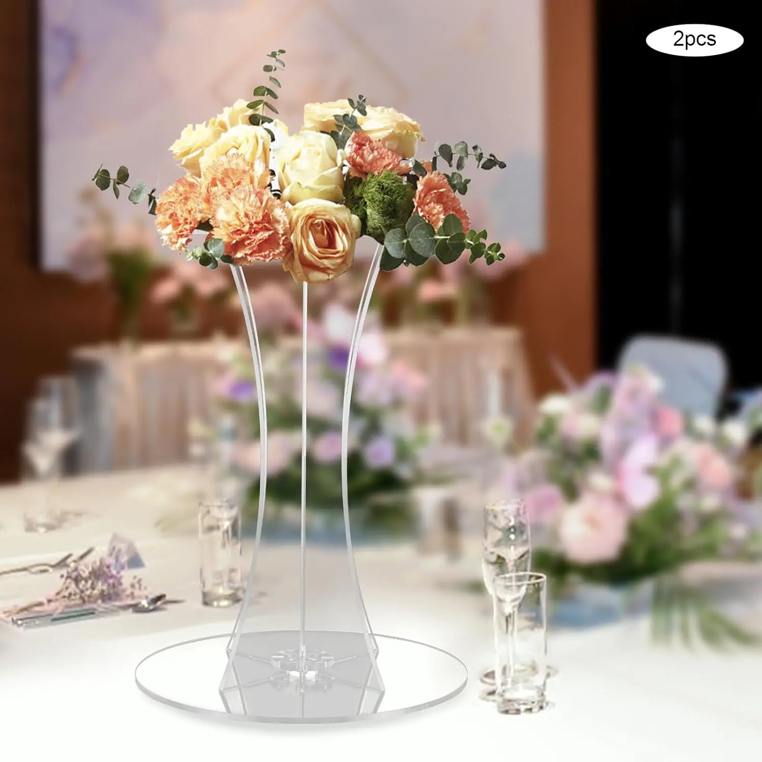 Acrylic Flower Display Stand Wedding Party Decor Wedding Decorations ...