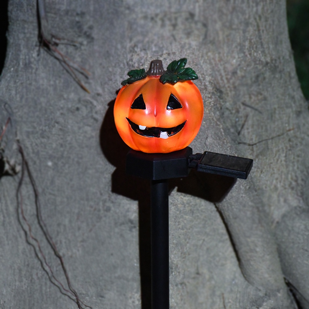 Solar Powered Horror Halloween Skull Ghost Pumpkin Head Led Lamp Small ...