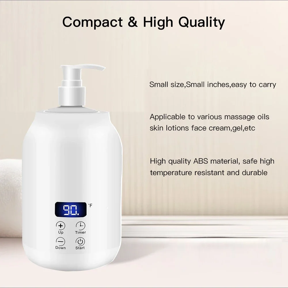 250ML Electric Massage Oil Warmer Digital Lotion Cream Heater With LED ...