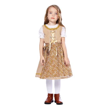 Oktoberfest Beer Kid Girls Costume Traditional German Fraulein Bavarian ...
