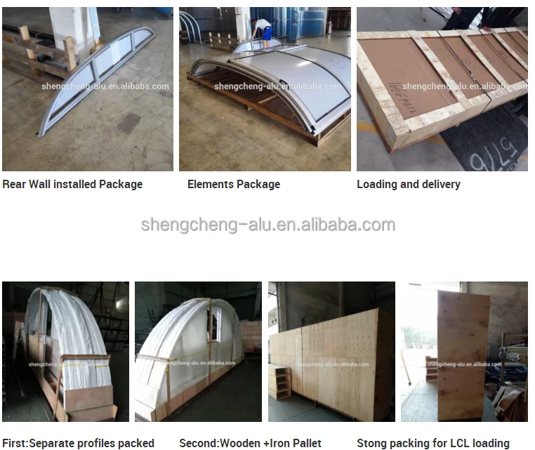 Customized Motorized Retractable Poly Carbonate Sunrooms Glass Houses ...