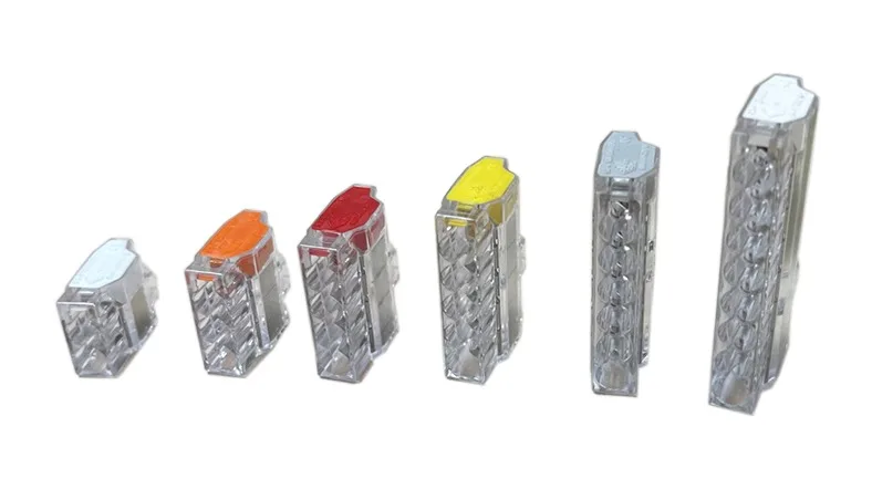 3 Pole Quick Electrical Terminal Blocks Push In Wire Connector For ...