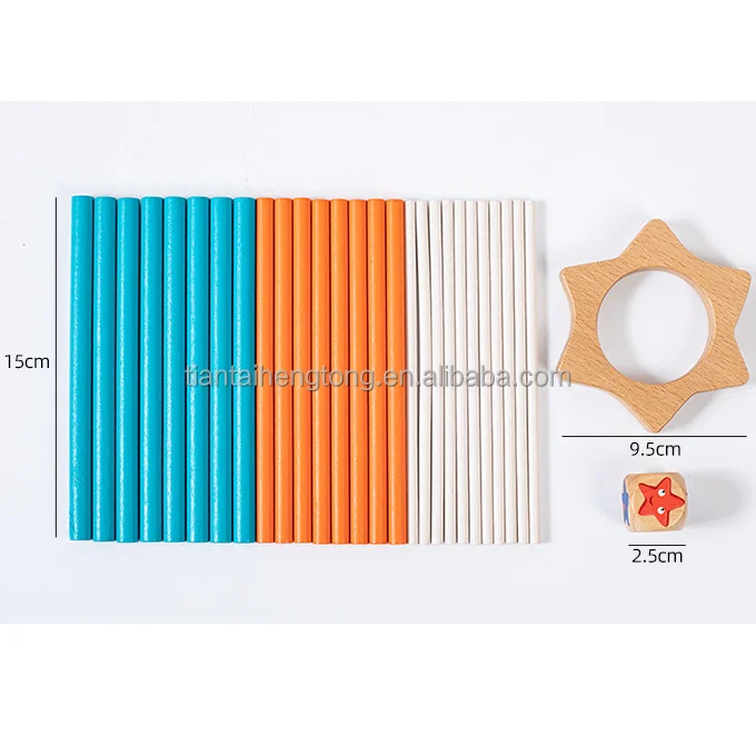 Colorful Game Stick Wooden Puzzle Board Game Twitch Balance Stick ...