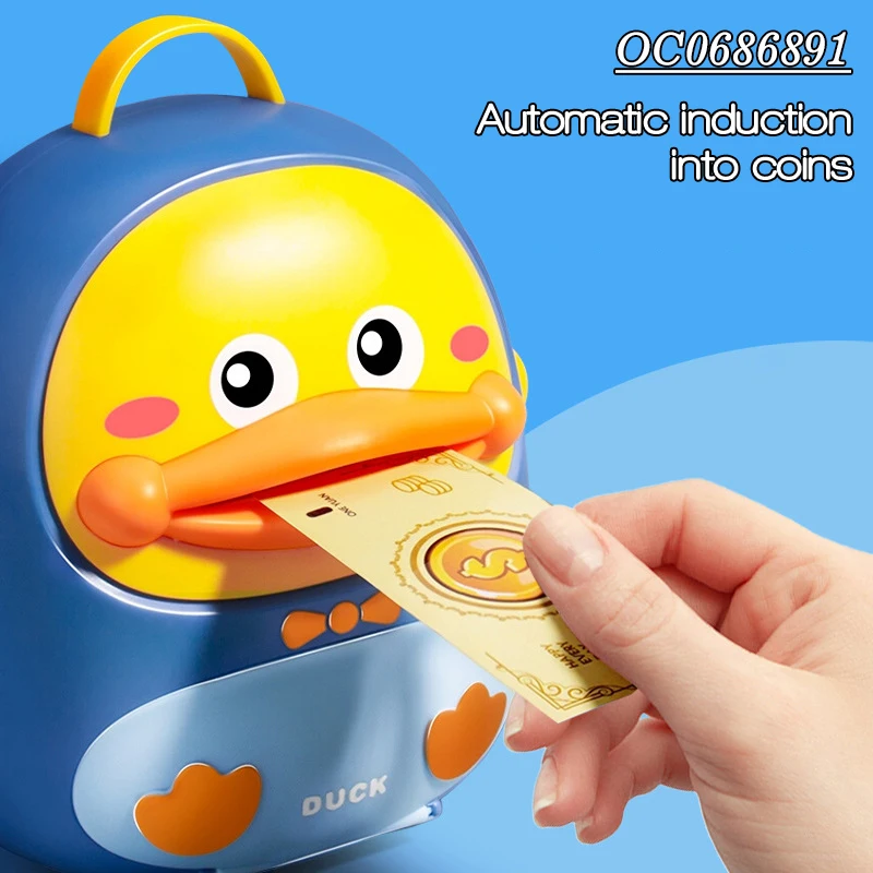 Backpack Duck Animal Money Box Piggy Bank Toy For Kids With Light Music ...