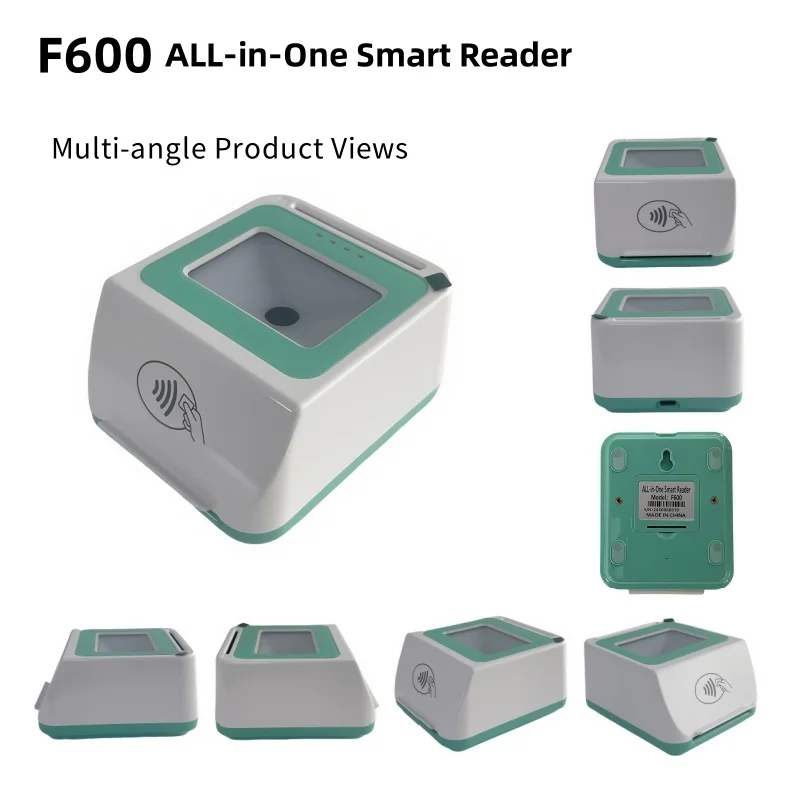 F600 1D 2D QR Code Scanner - Dual IC NFC RFID Smart Card Reader for ...