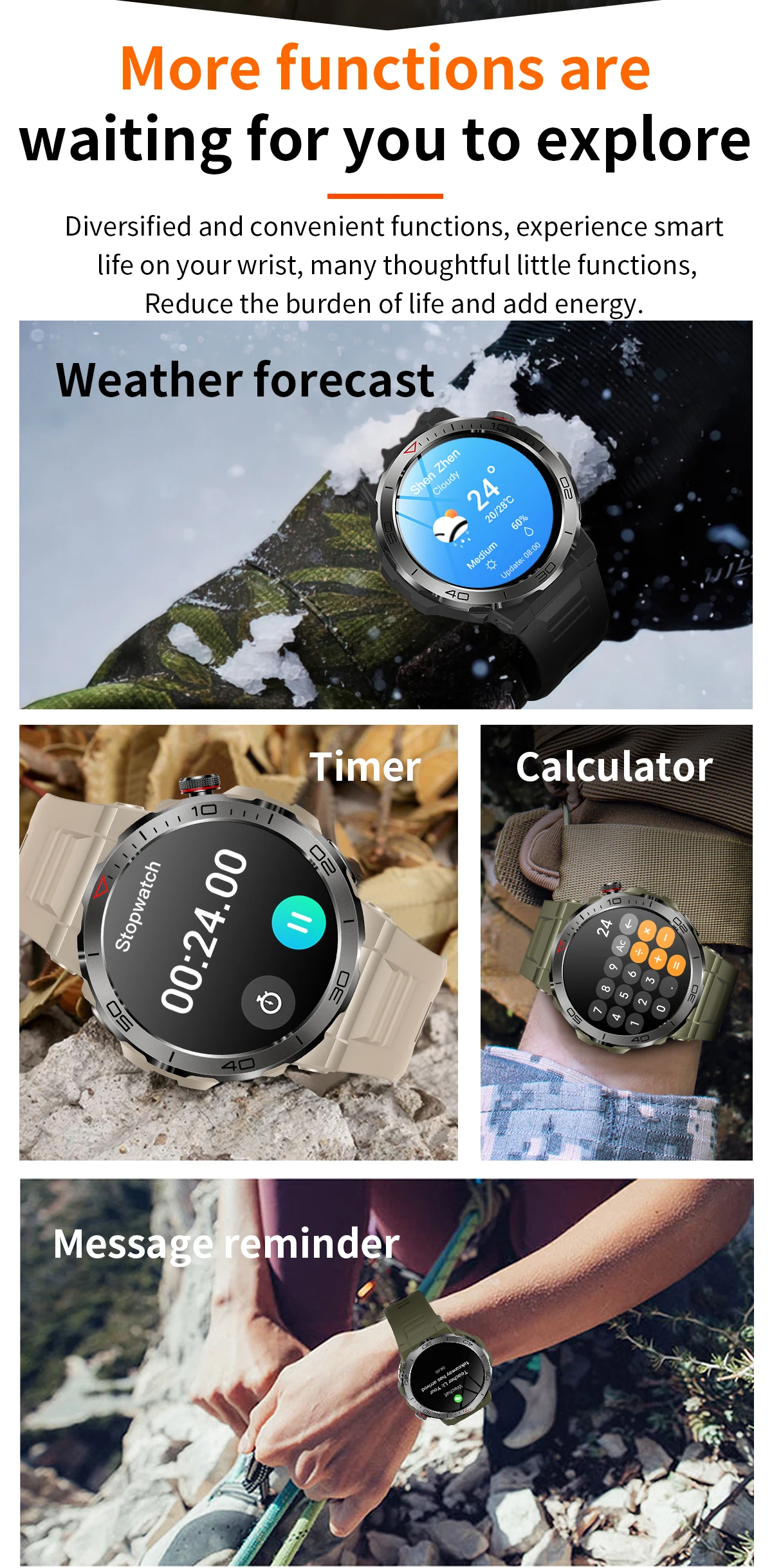 MK68 Heart Rate Detection Call Smart Healthy Watch AMOLED Full Screen ...