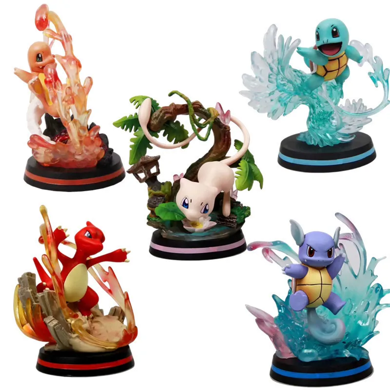 14 styles Pokemone Battle Posture figurine Pvc Model toy Doll Anime ...