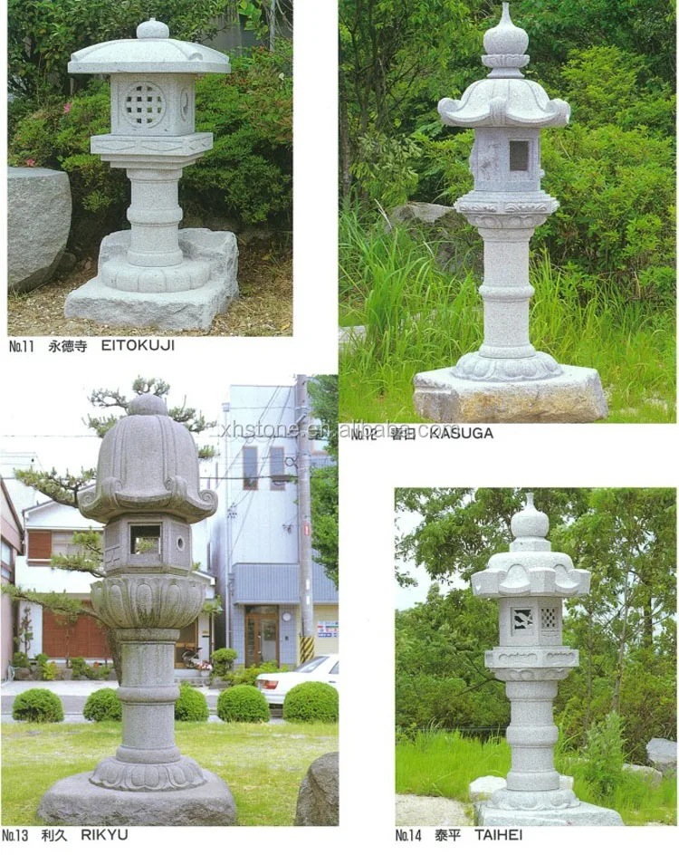 Exquisite Japanese Style Natural Granite Stone Lanterns
