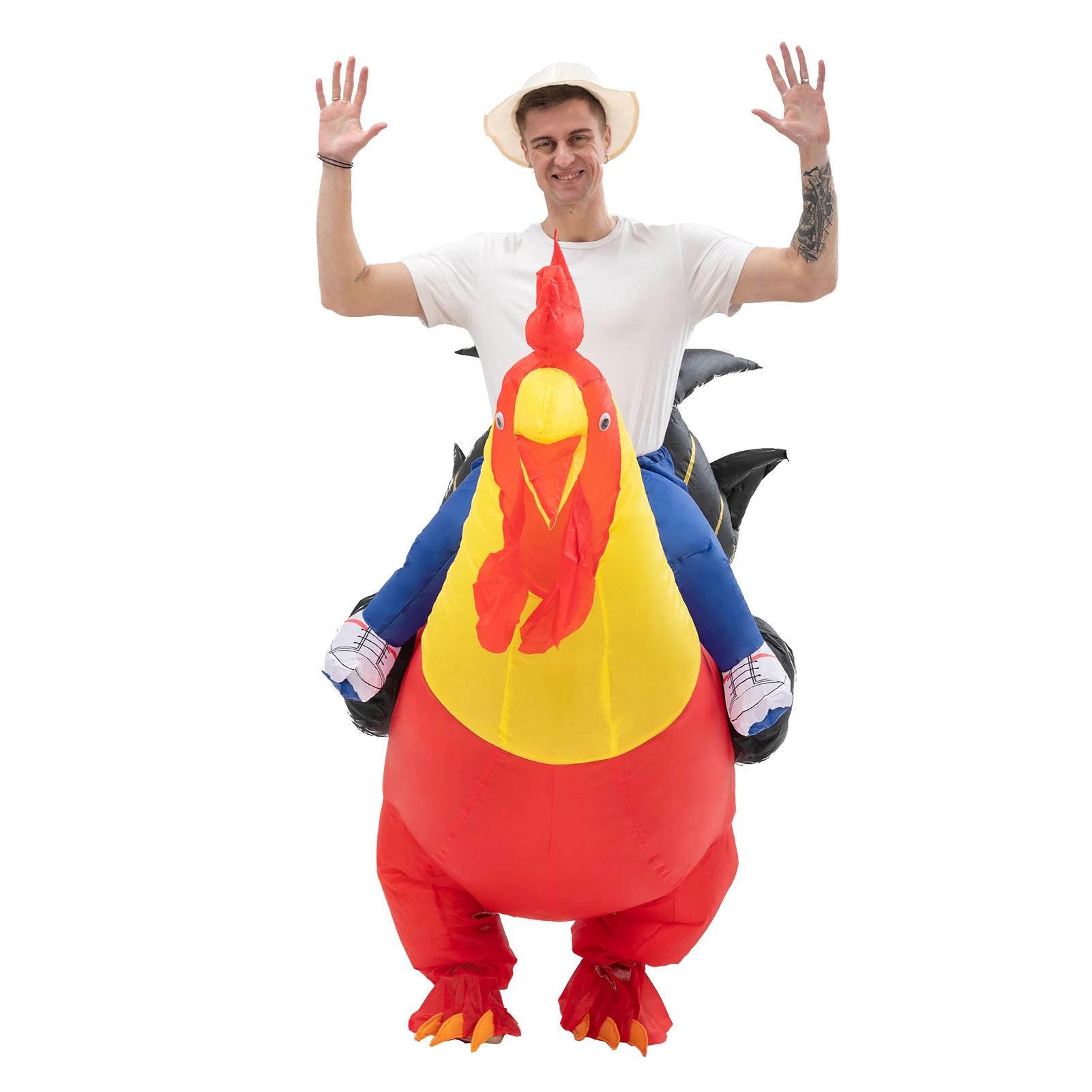 Halloween Party Cosplay Cock Mascot Costume Blow Up Suit Inflatable