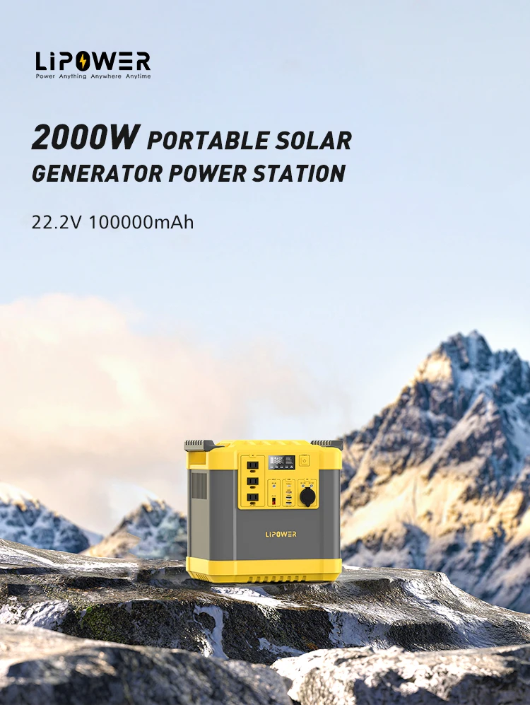 Lipower 2000w 2200wh Solar Power Power Station Camping Solar Panel ...