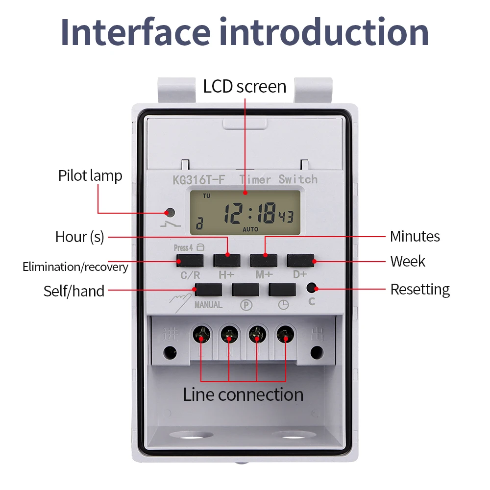 New Arrivals 220v Time Control Switch Waterproof Timer Timing Switch Time Controller With ...