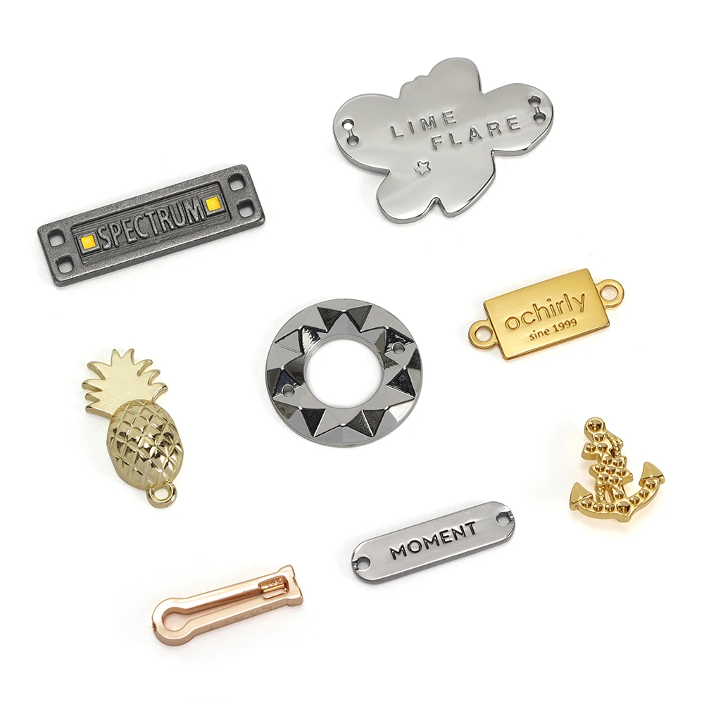 Custom Alloy Plating Shoes Brand Metal Logo Tags Clothing Sewing Custom ...