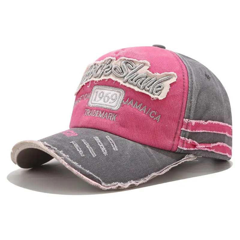 Wholesale Cotton 6 Panel Baseball Cap Custom Embroidery Logo Vintage ...