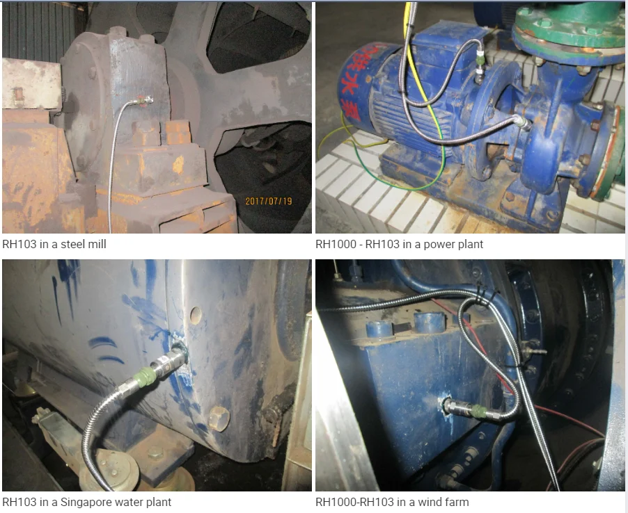 2 Pins Wired Accelerometer Vibration Sensors With Optional Temperature ...