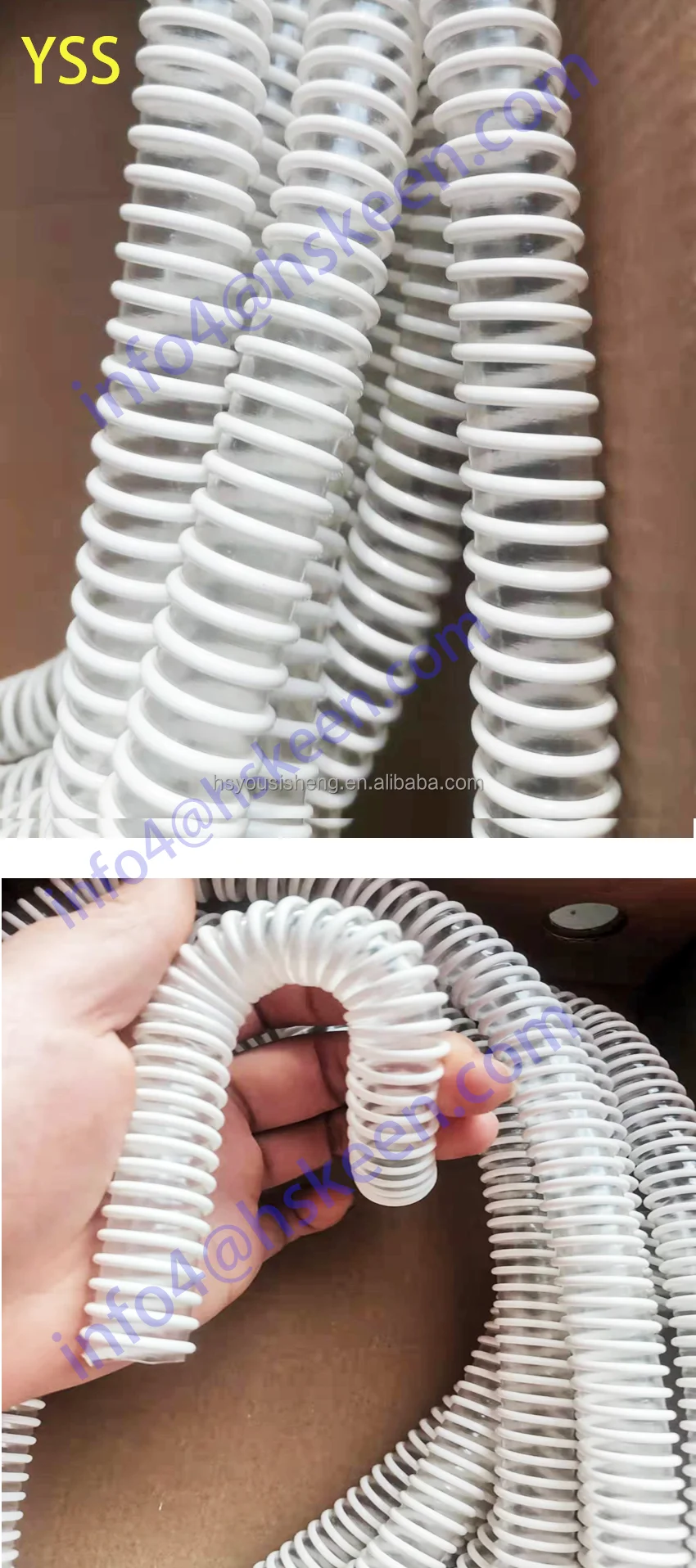 Good Elasticity Medical Breathing Tube Reinforced Silicone Bellows ...