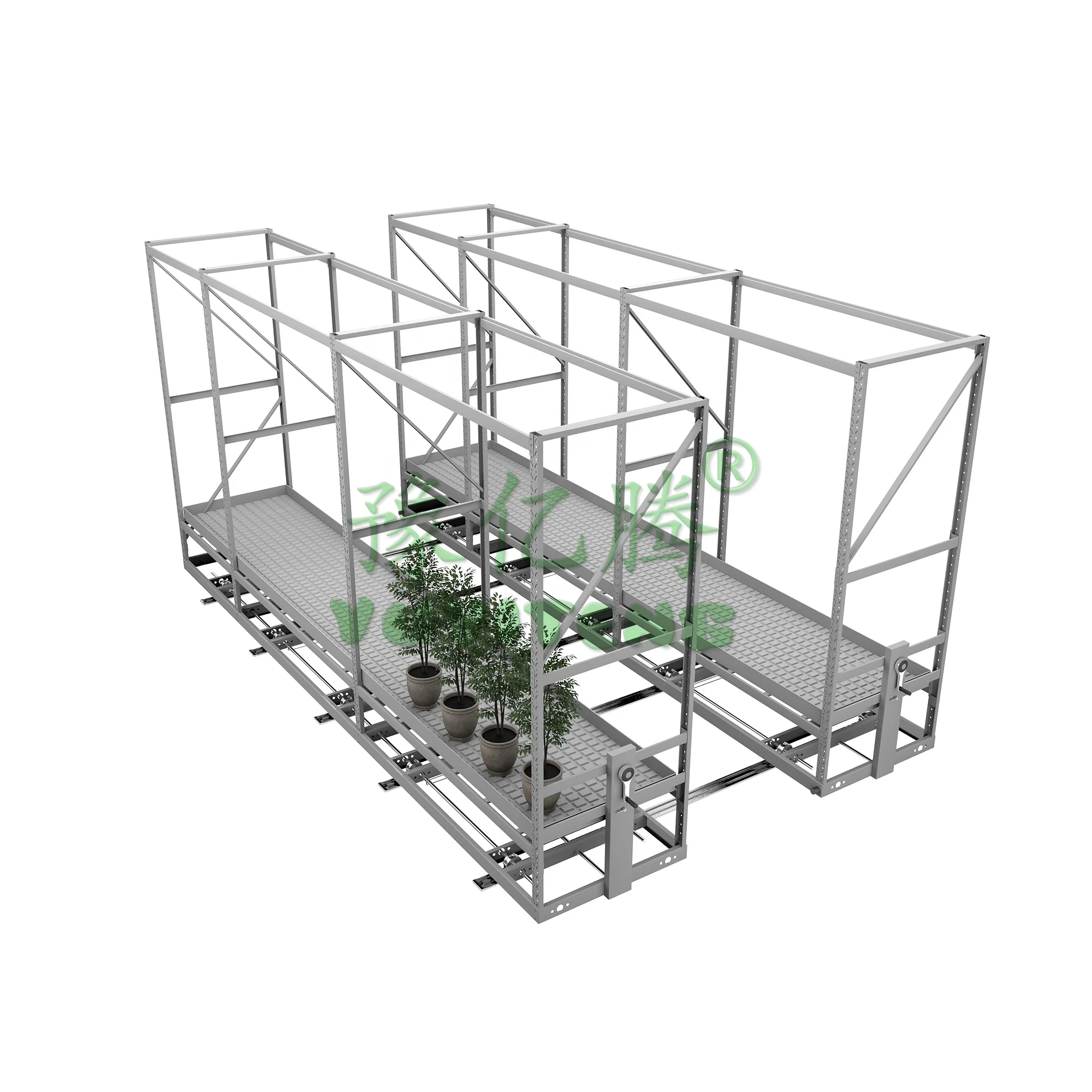 Large Indoor Movable Vertical Grow Rack Hydroponic Steel System with ...