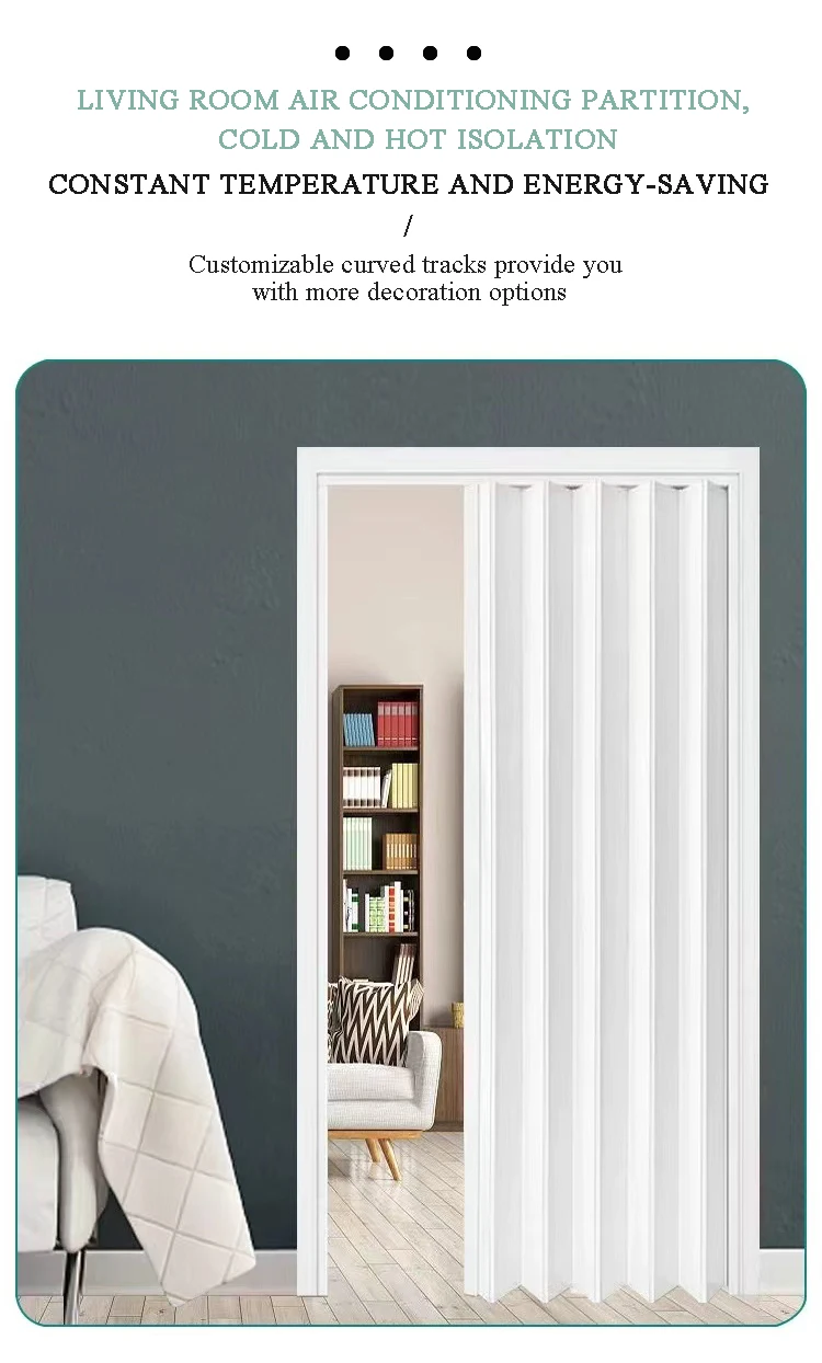 Exterior Partition Bathroom Pvc Folding Sliding Bifold Door Room Panel ...