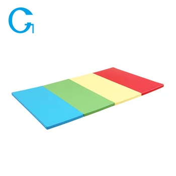 Folding Exercise Aerobics Mats Blue Stretching Gymnastics Mats For Home ...