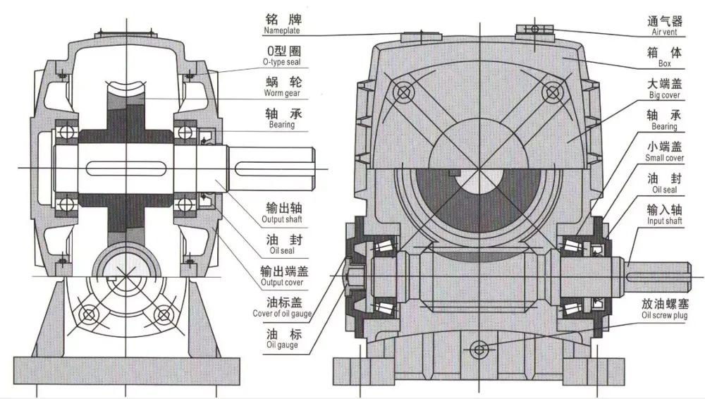 Professional WPA WPS WPO WPX 40-250 Series Worm Gear Reducer