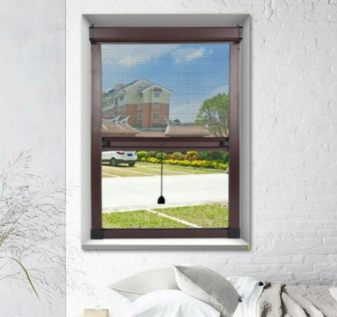 Standard Model Retractable Rolling Insect Screen Window Aluminum Frames ...