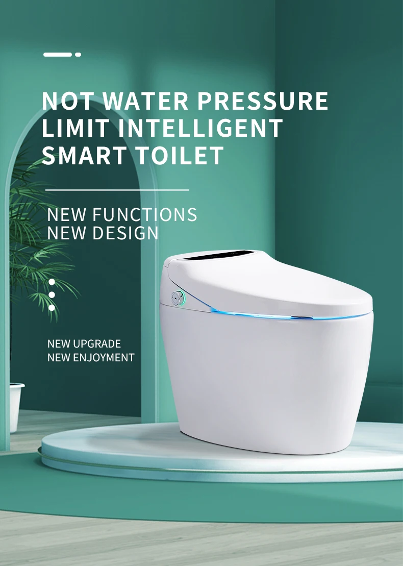 Smart Bidet Tankless Toilet - Elongated One Piece Wc
