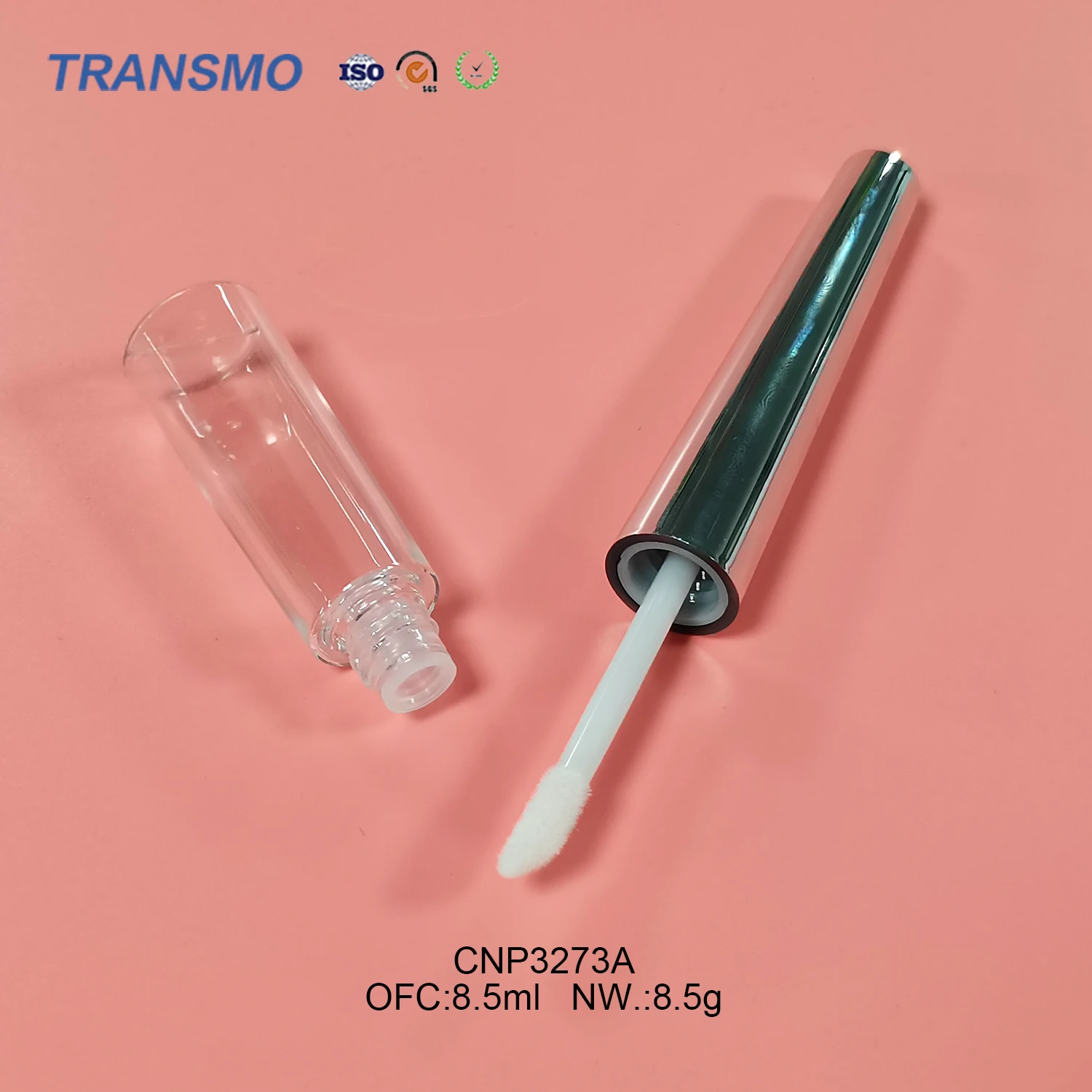 Custom Lip Oil Packaging Plastic Tube Lip Cream Conical Shape 8.5ml Lip ...