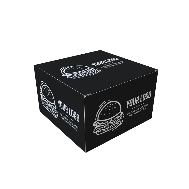 Eco-friendly Hamburger Box Packaging - Customizable Design